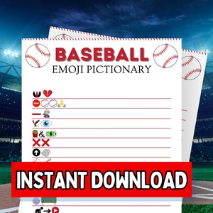 Baseball Emoji Pictionary Game, Emoji Pictionary, Baseball Emoji Quiz ...