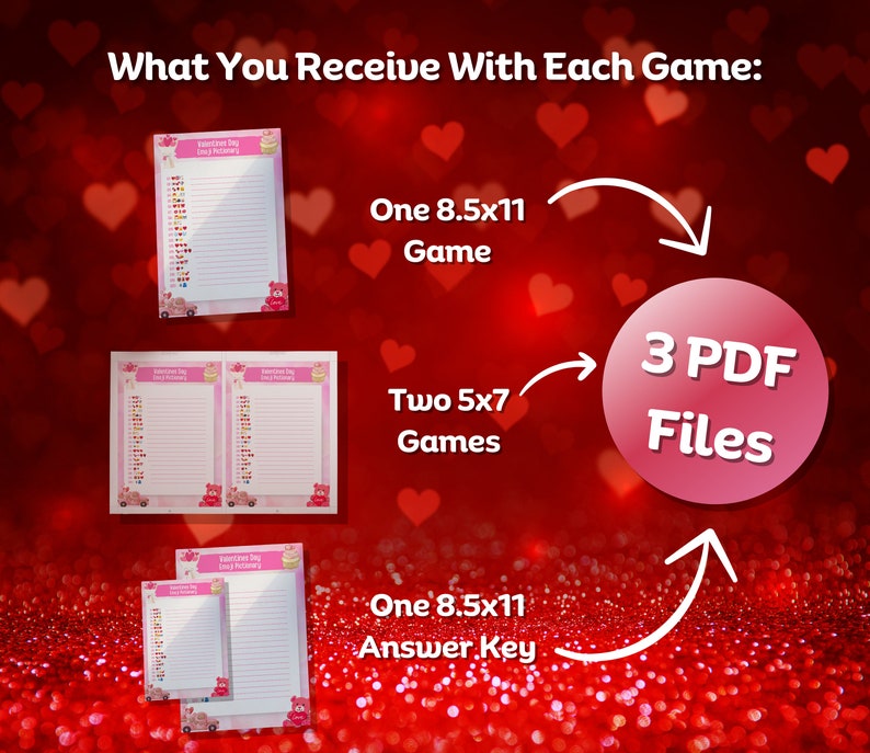 Valentines Day Emoji Pictionary Game, Valentine Games, Valentines Day ...