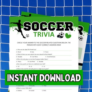 Soccer Trivia Game, Trivia, Futbol Quiz, Family Game Night, Soccer ...