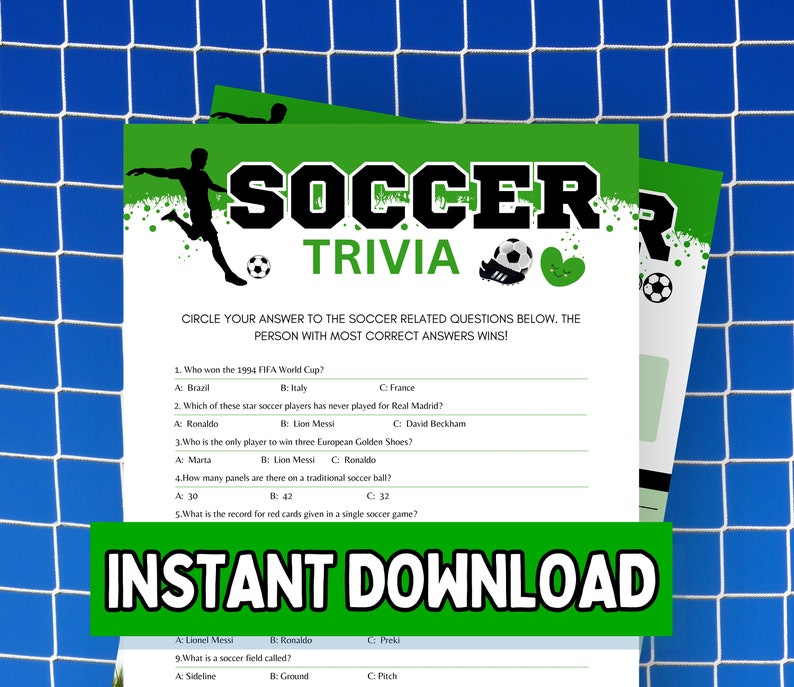 Soccer Trivia Game, Trivia, Futbol Quiz, Family Game Night, Soccer ...