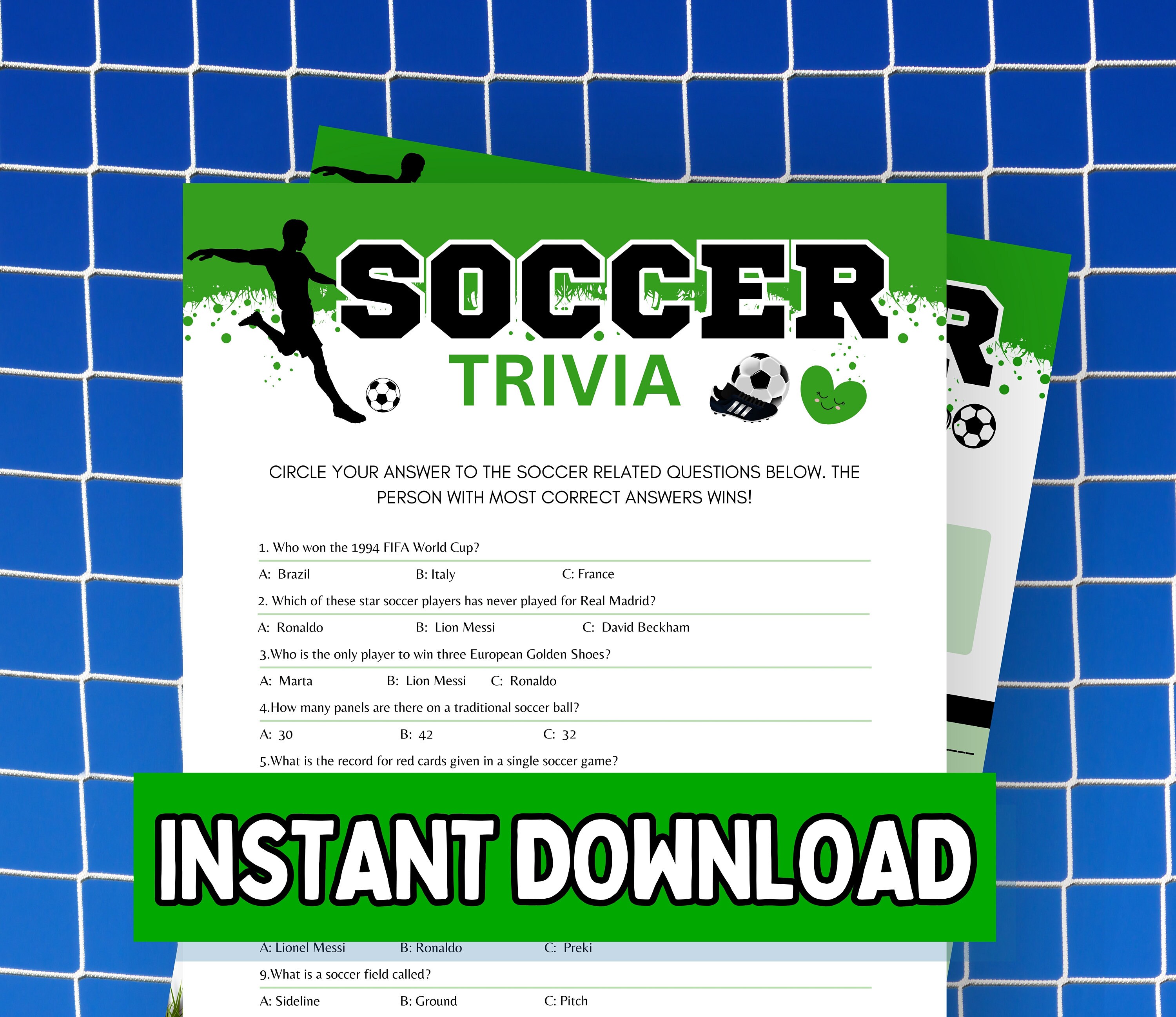 Soccer Trivia Game, Trivia, Futbol Quiz, Family Game Night, Soccer ...