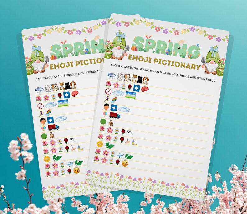 Spring Emoji Pictionary Game, Spring Trivia, Hello Spring, Spring ...