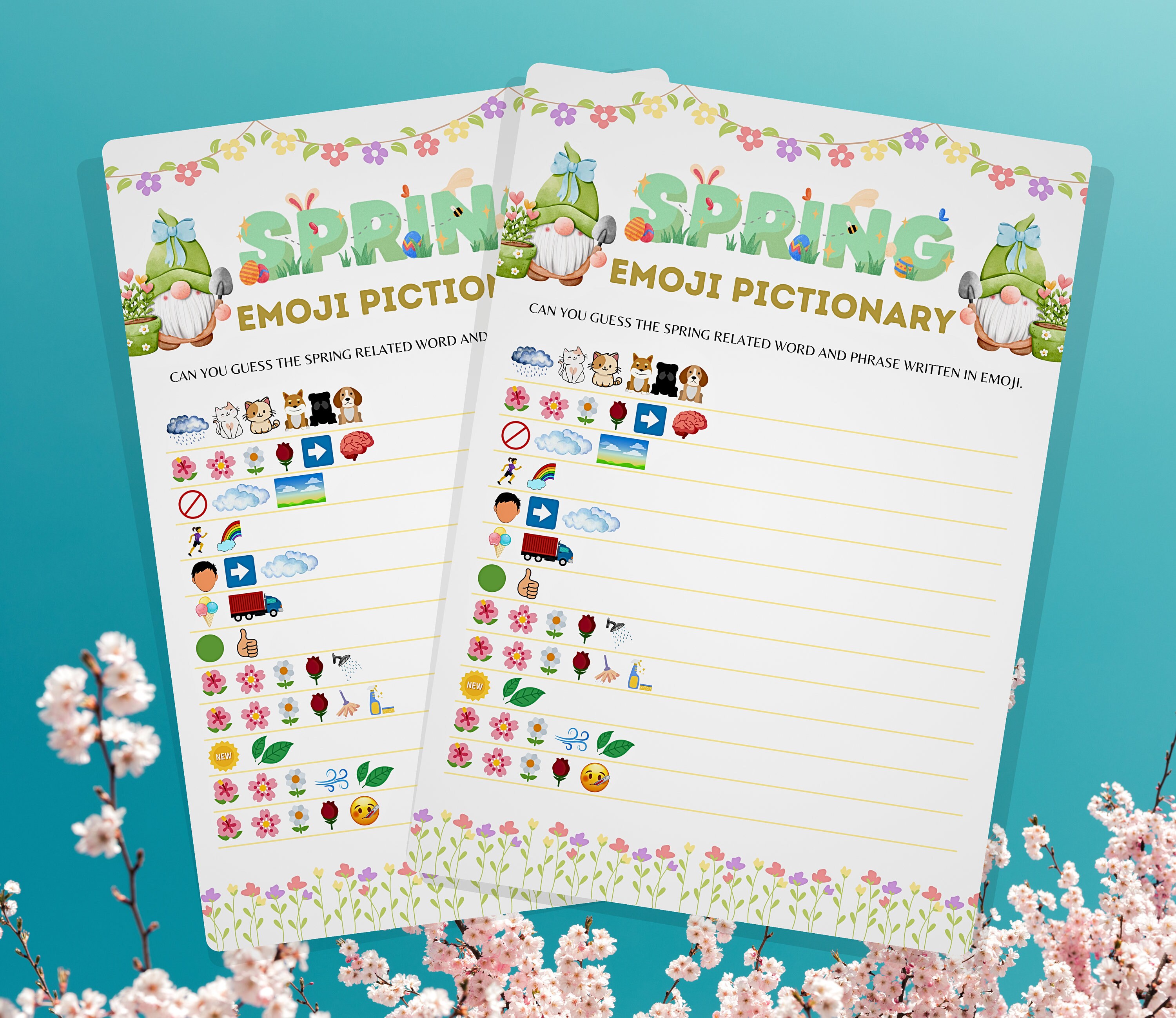 Spring Emoji Pictionary Game, Spring Trivia, Hello Spring, Spring ...
