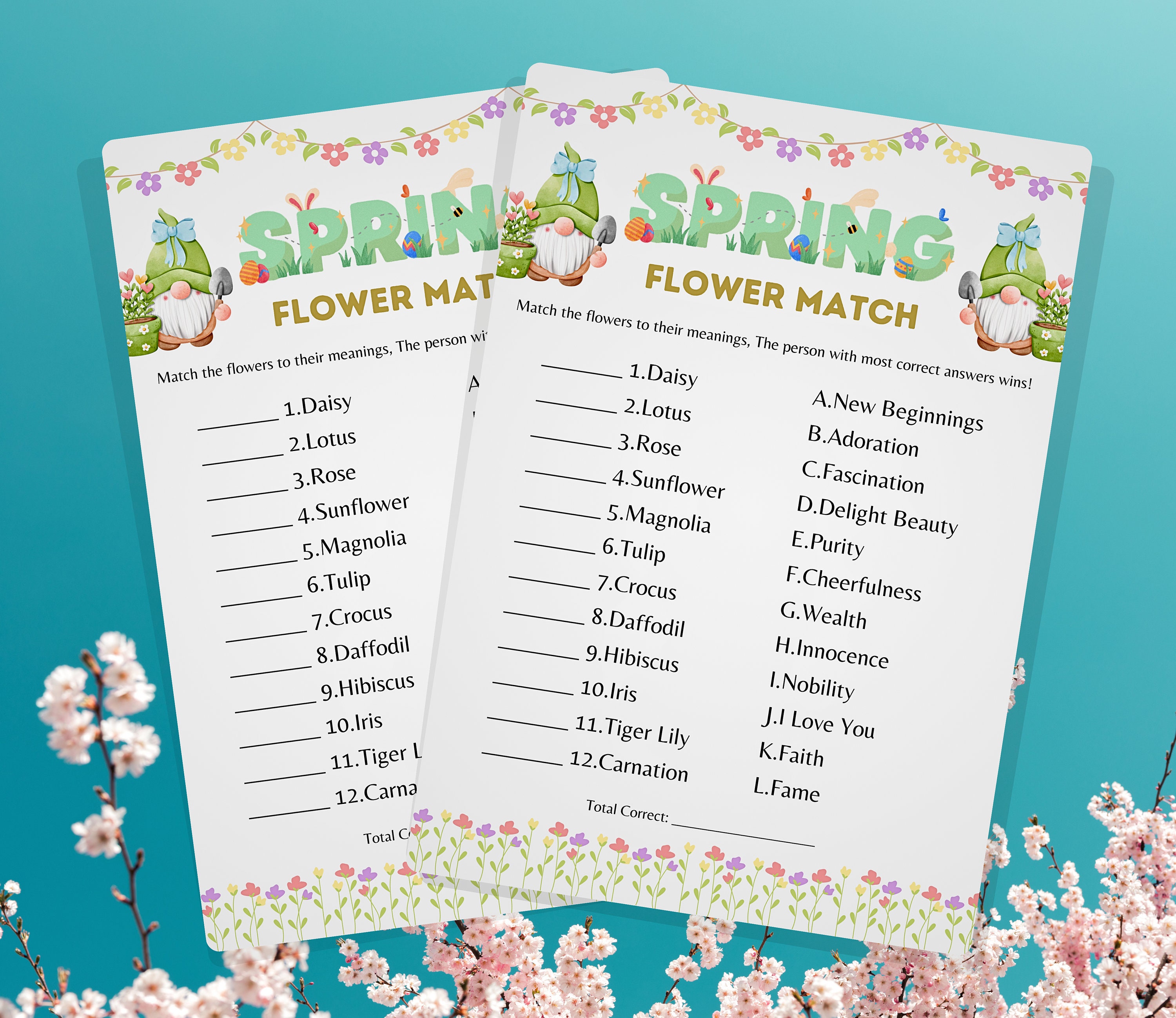 Spring Matching Game, Flower Match, Fun Spring Games, Spring Break, Fun ...