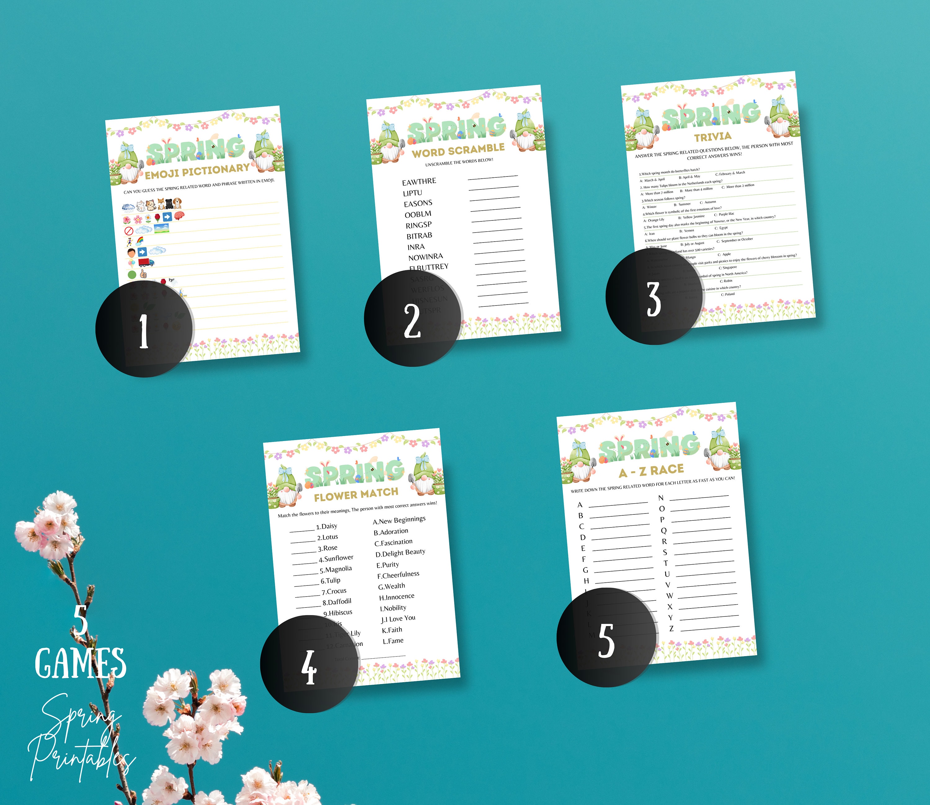 Spring Game Bundle, Spring Games, Fun Activities for Spring, Springtime ...