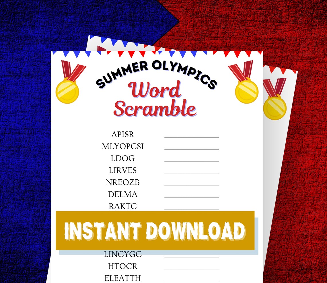 Summer Olympic Word Scramble Game, Olympic Games, Word Scramble ...