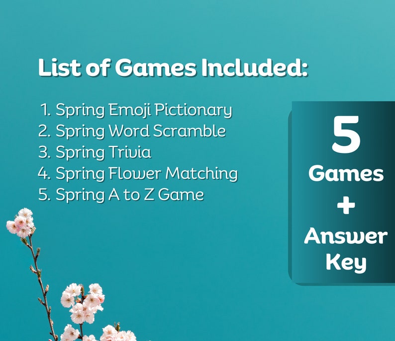 Spring Game Bundle, Spring Games, Fun Activities for Spring, Springtime ...