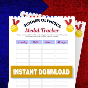 Summer Olympic Medal Tracker Game, Track Athlete Medals, Olympic ...
