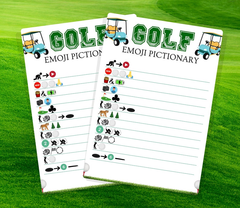 Golf Emoji Pictionary Game: Fun Group Activity (digital Download) - Etsy
