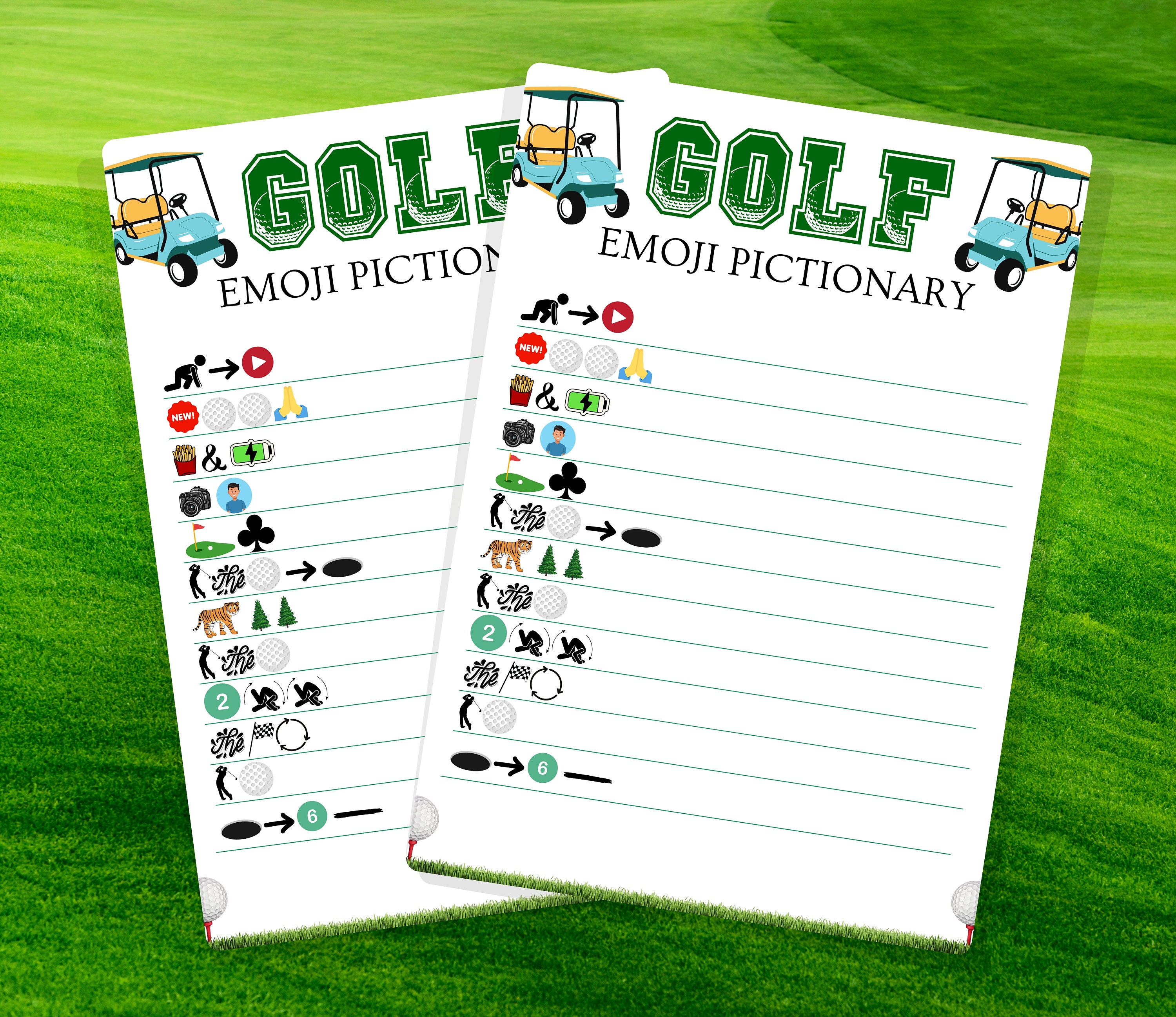 Golf Emoji Pictionary Game: Fun Group Activity (digital Download) - Etsy