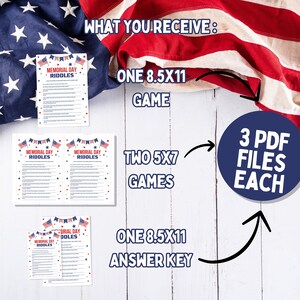 Memorial Day Riddles Game Printable - Etsy