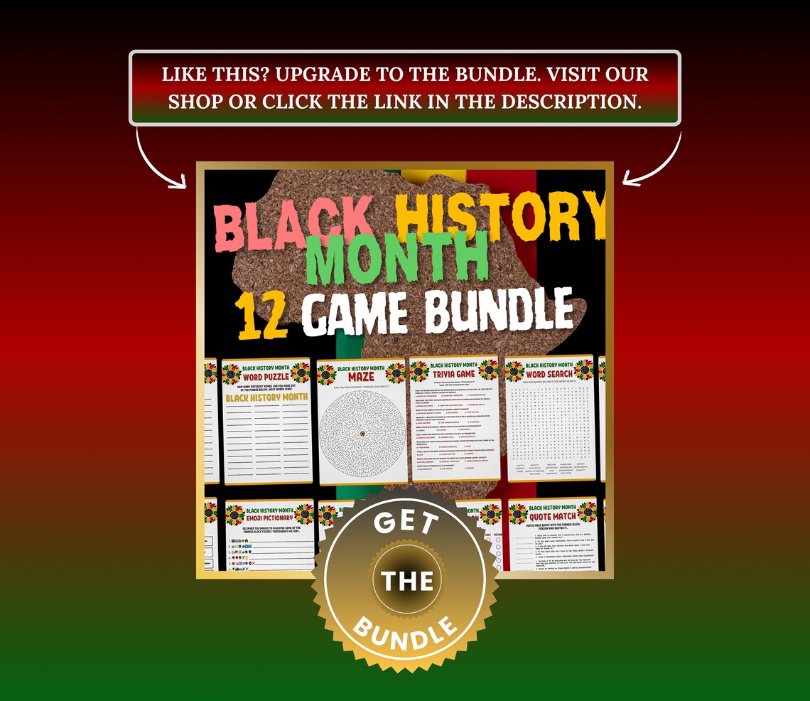 Black History Month Trivia Game, Trivia Game, Black History, Black ...