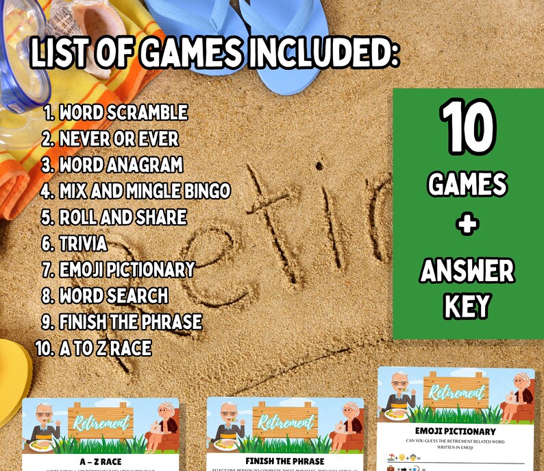 Retirement Games BIG Bundle, Retirement Party Games, Fun Retirement ...