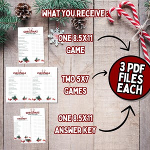 Christmas Printable Game, Think Fast Game, Holiday Party Game, Work ...