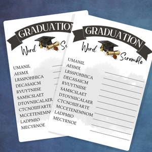 Graduation Word Scramble Game, Word Scramble Printable, Grad Scramble ...