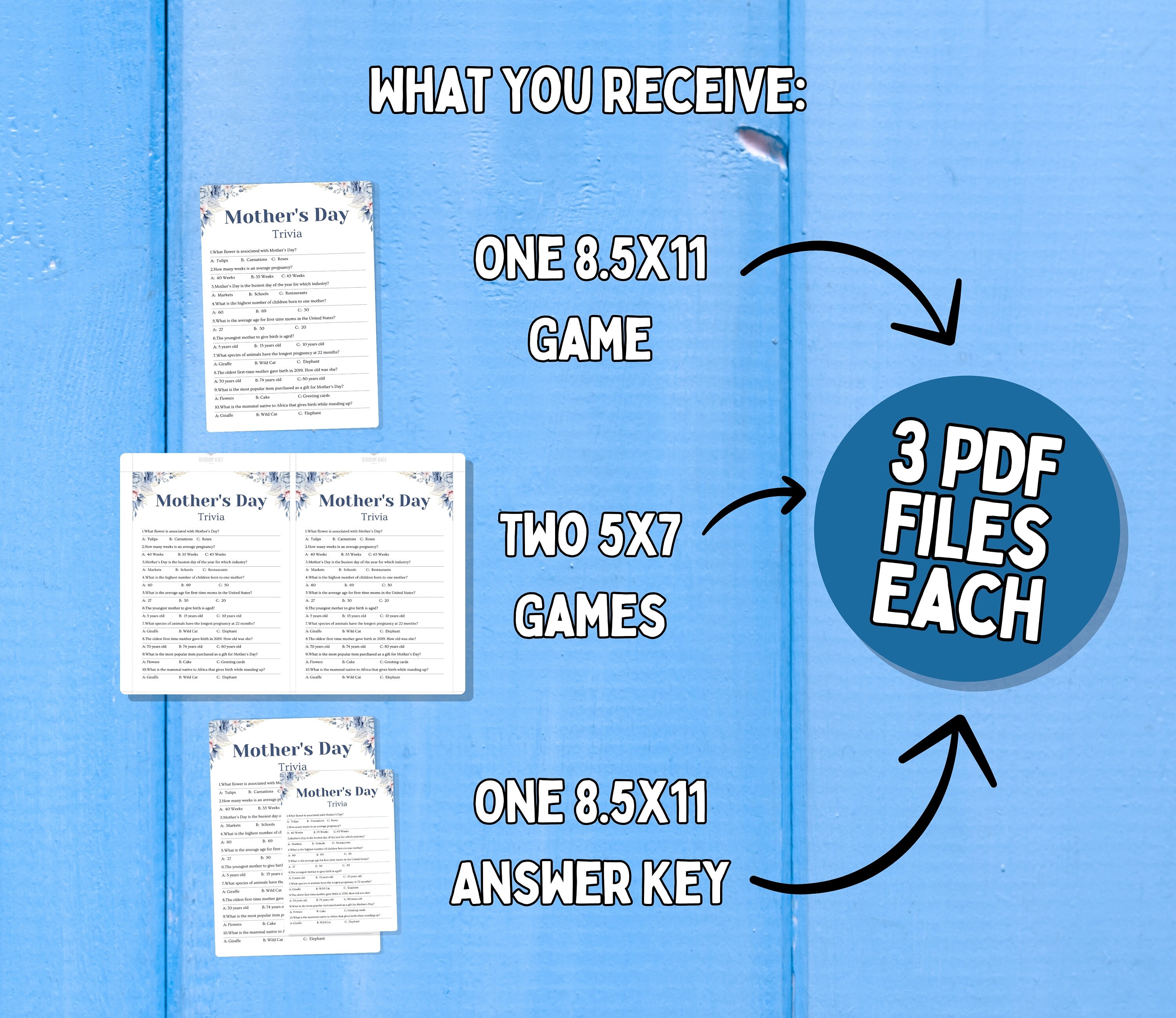 Mothers Day Trivia Printable, Mothers Day Game, Games for Mothers Day ...