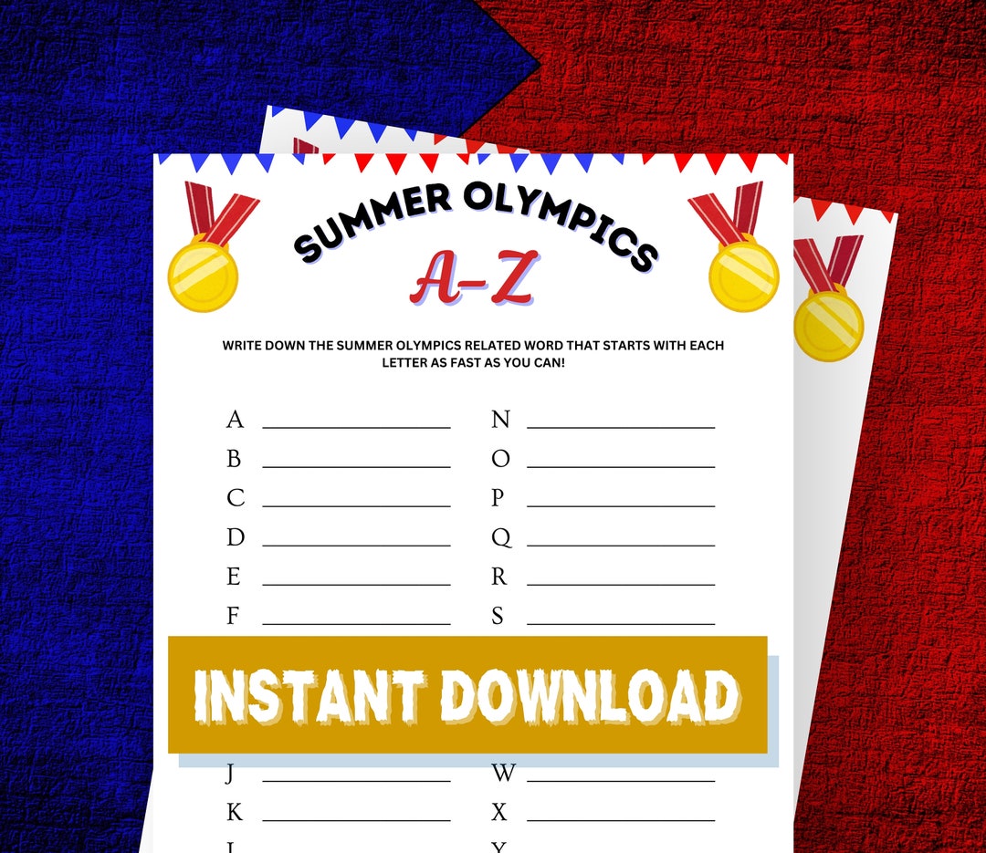 Summer Olympic A to Z Game, Olympic ABC Game, Fun Olympic Activity ...
