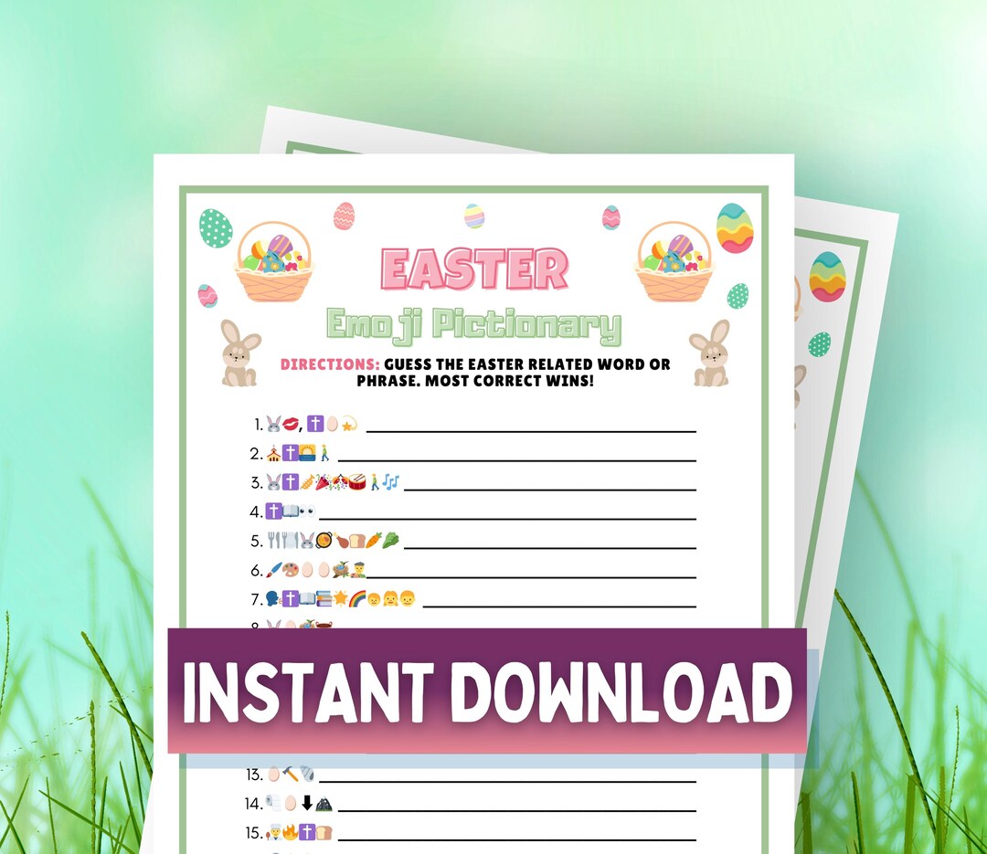 Easter Emoji Pictionary, Easter Sunday Quiz, School Easter Activity ...