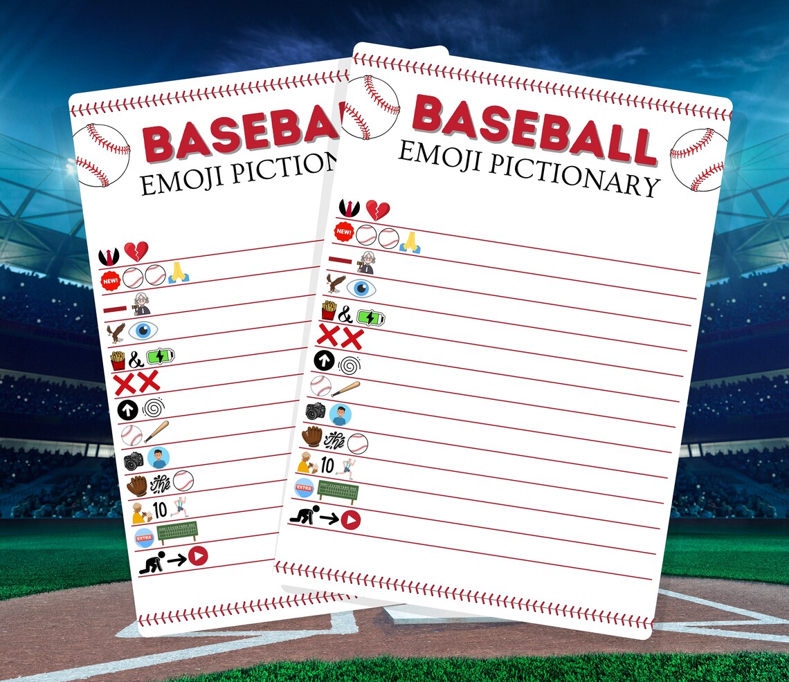 Baseball Emoji Pictionary Game, Emoji Pictionary, Baseball Emoji Quiz ...