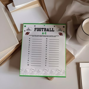 Football A to Z Game, Super Bowl Games, Football Party, Game Day ...
