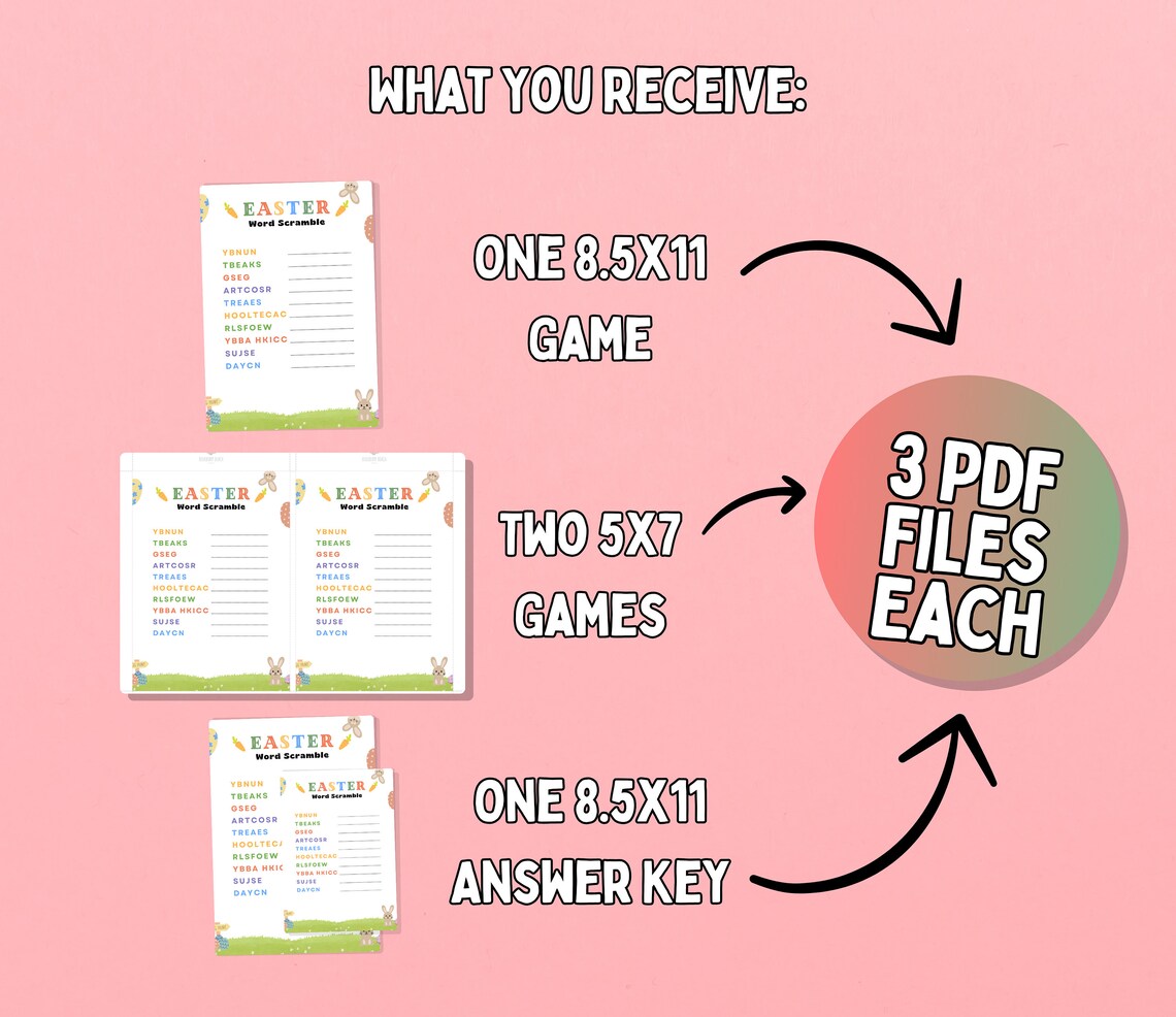 Easter Word Scramble, Easter Game, Happy Easter, Word Games, Fun Easter ...