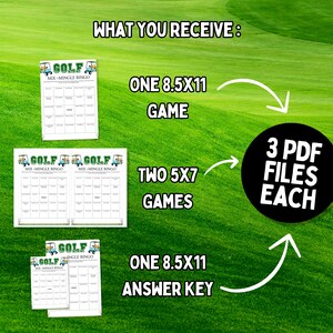 Golf Mix and Mingle Bingo Game, Guest Bingo Game, Icebreaker Activity ...