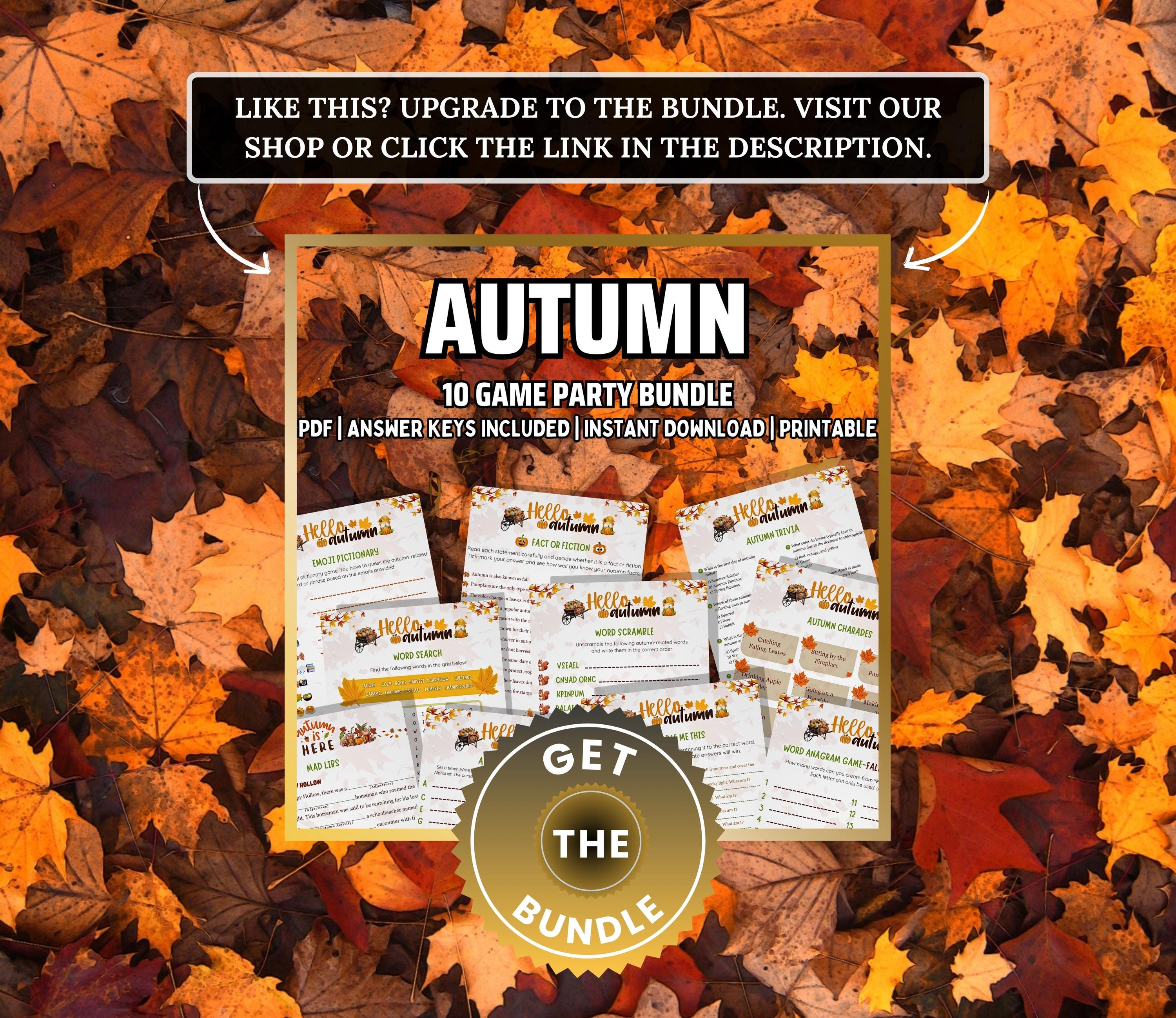 Autumn Mad Libs Game, Autumn Mad Libs, Fall Story Game, Fun Autumn ...