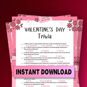Valentines Trivia, Date Night Games, Galentines Games, Valentines Day ...
