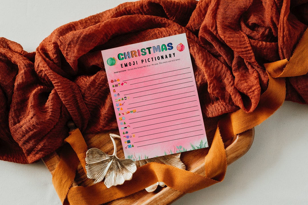 Christmas Emoji Pictionary Game, Party Game for Kids and Adults ...