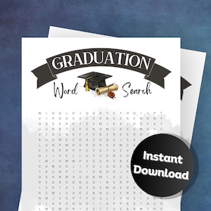 Graduation Word Search Game, Graduation Game, Word Search Printable ...