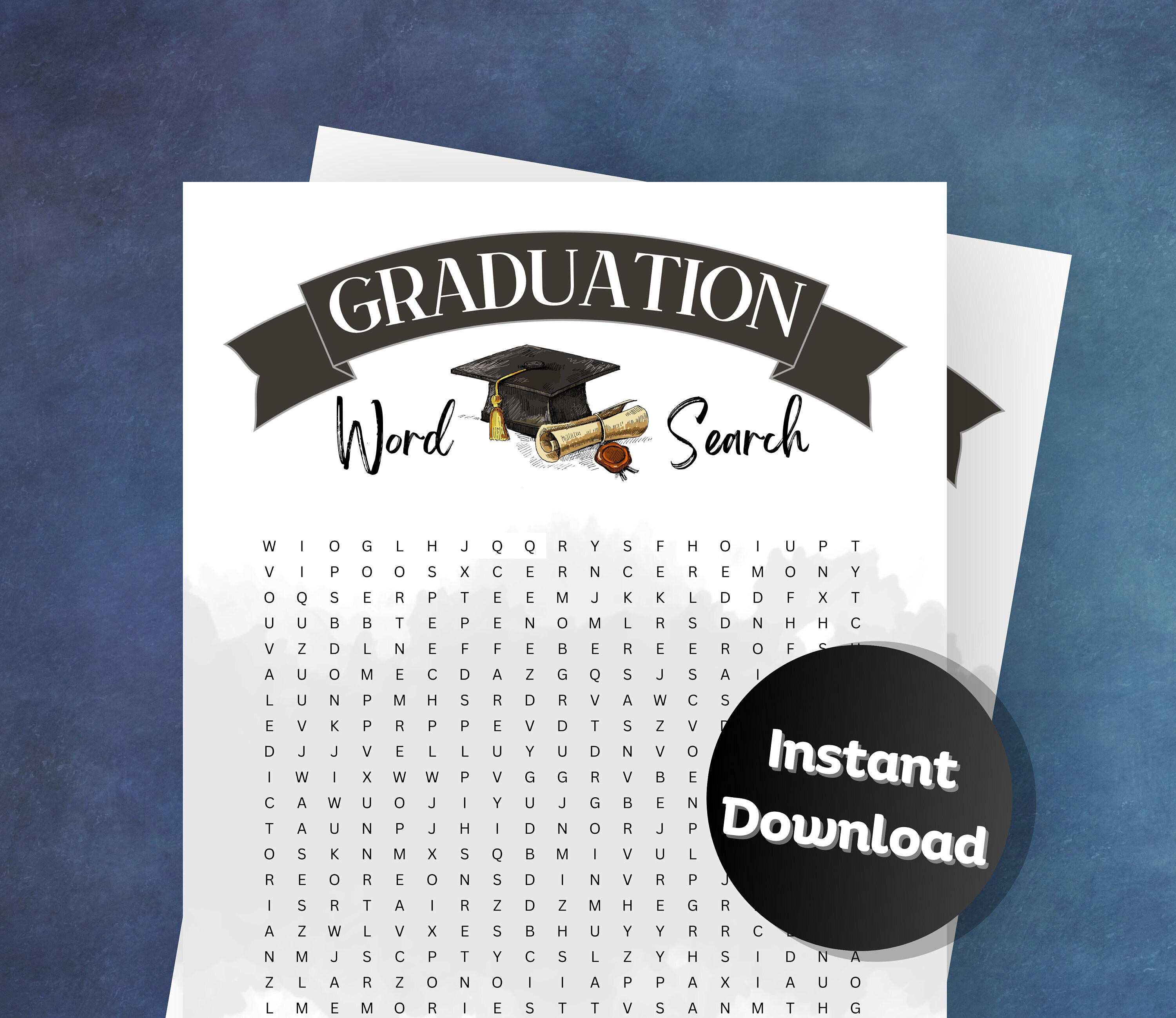 Graduation Word Search Game, Graduation Game, Word Search Printable ...