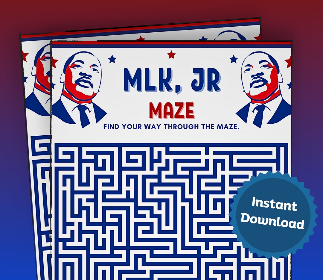 MLK Maze Game, Maze, Martin Luther King Day, MLK, Martin Luther King ...