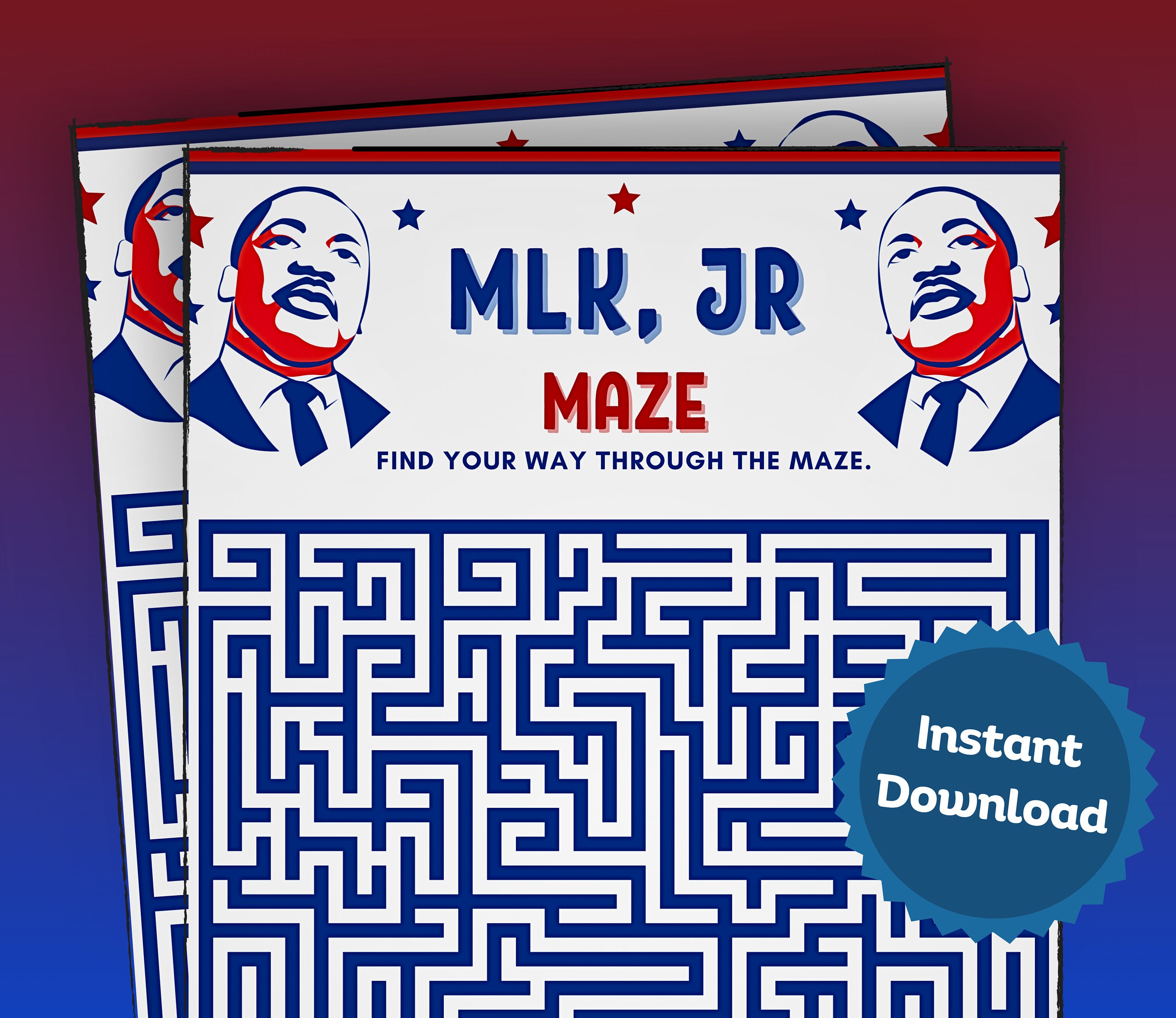 MLK Maze Game, Maze, Martin Luther King Day, MLK, Martin Luther King ...