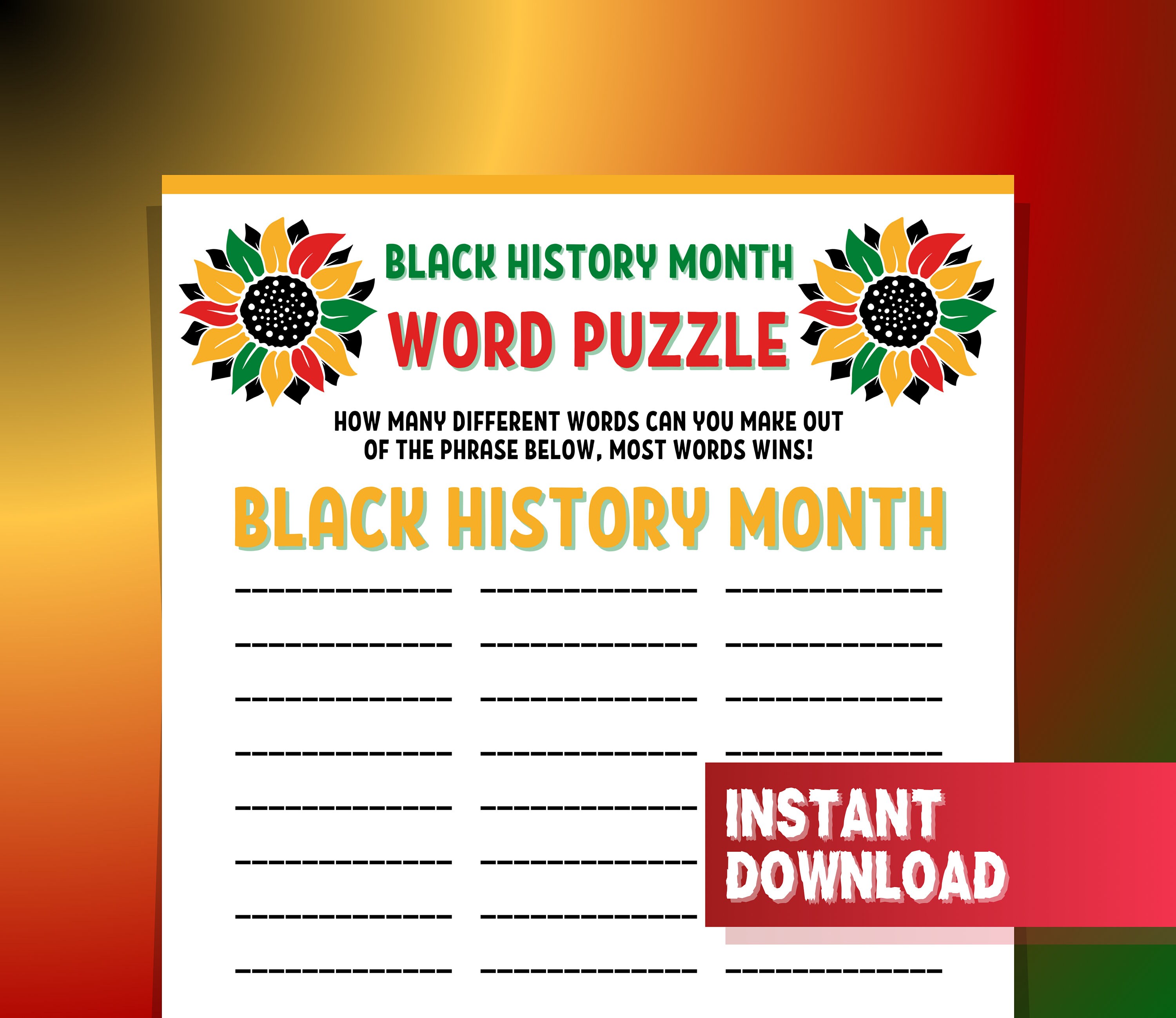 Black History Anagram Game, Black History Games, Black History Month ...