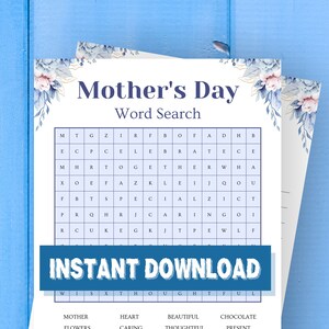 Mothers Day Word Search, Mothers Day Printable, Word Search Games, Mom ...