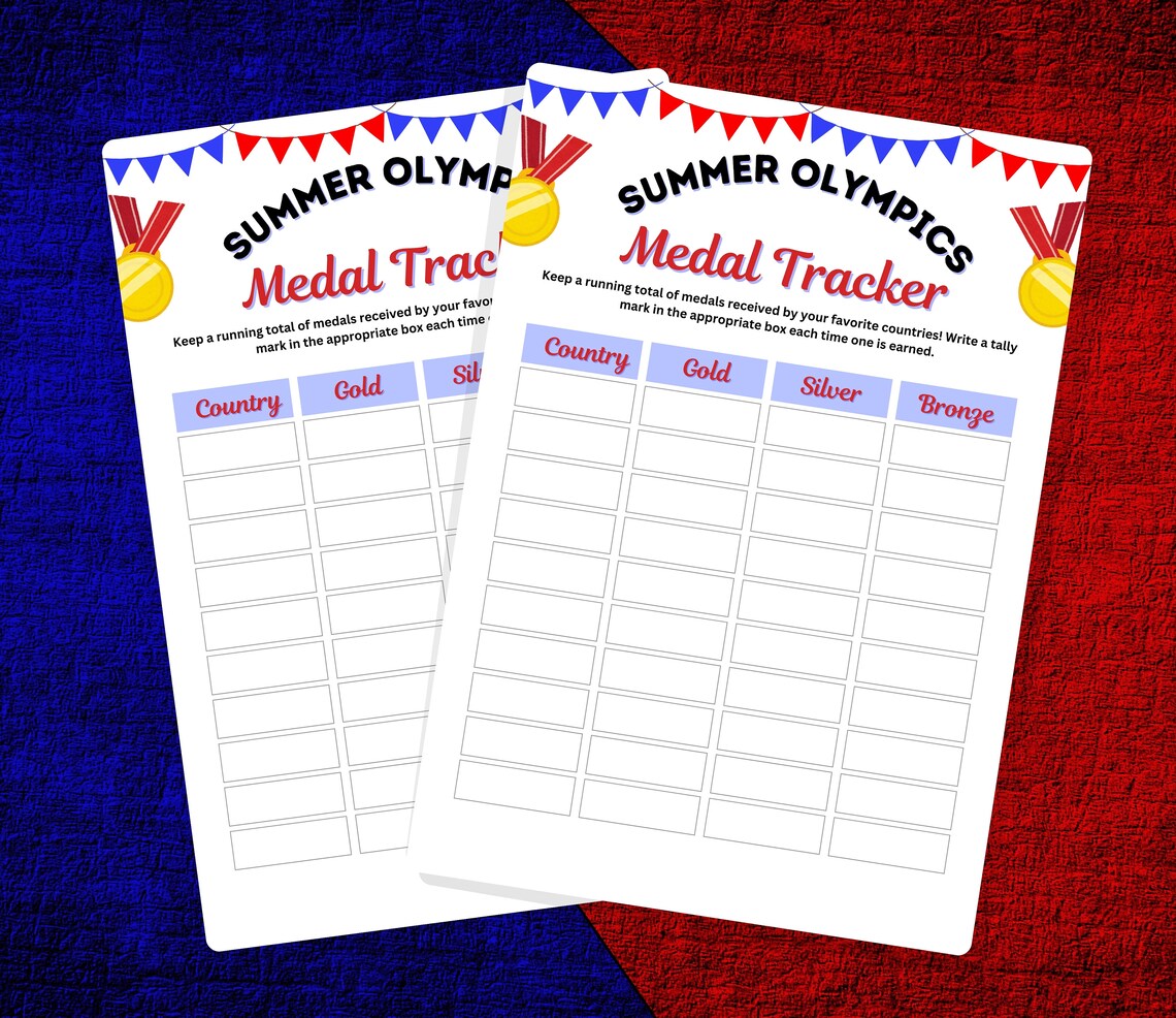 Summer Olympic Medal Tracker Game, Track Athlete Medals, Olympic ...