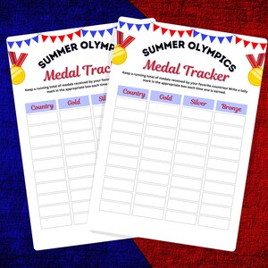 Summer Olympic Medal Tracker Game, Track Athlete Medals, Olympic ...