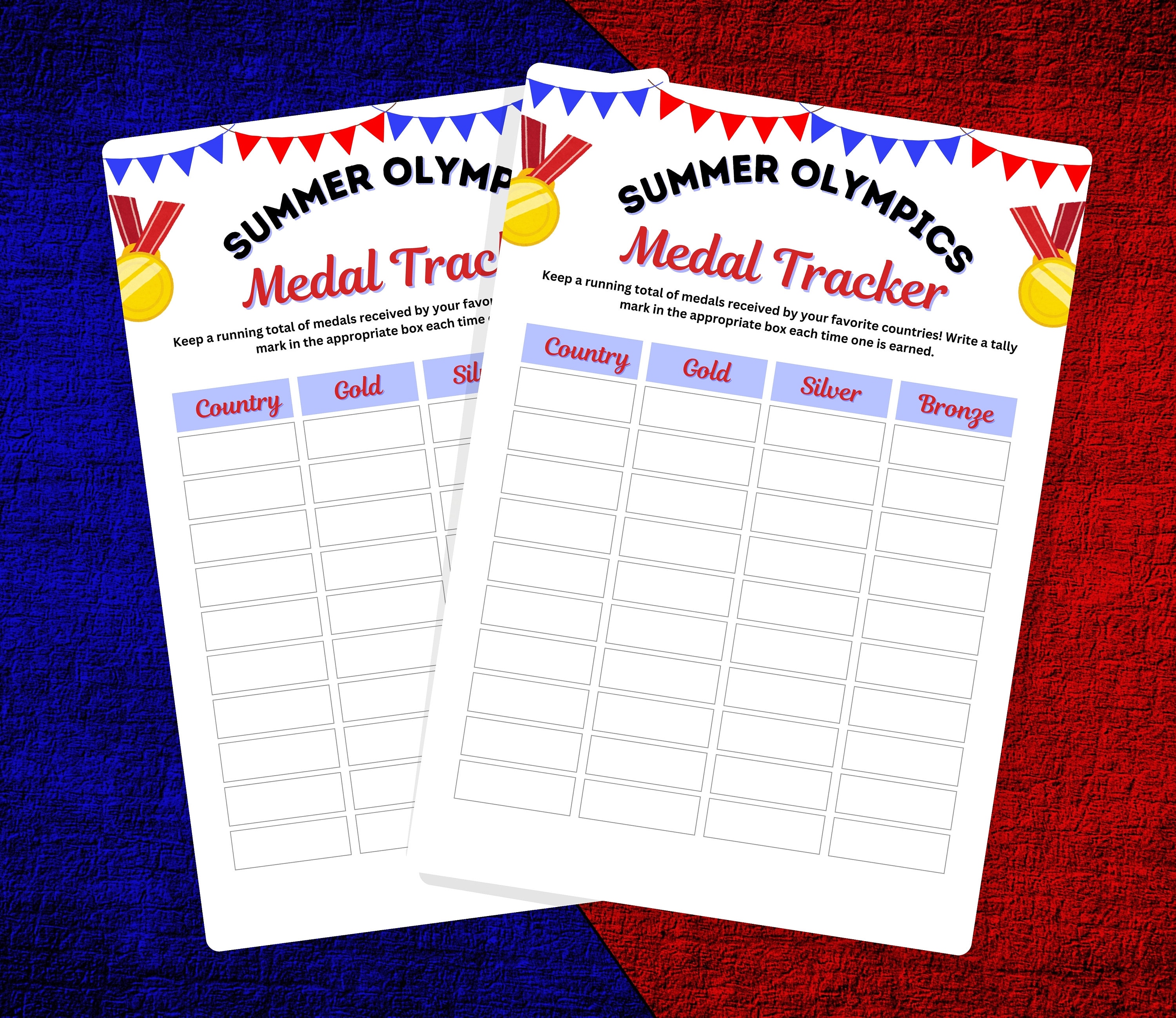 Summer Olympic Medal Tracker Game, Track Athlete Medals, Olympic ...