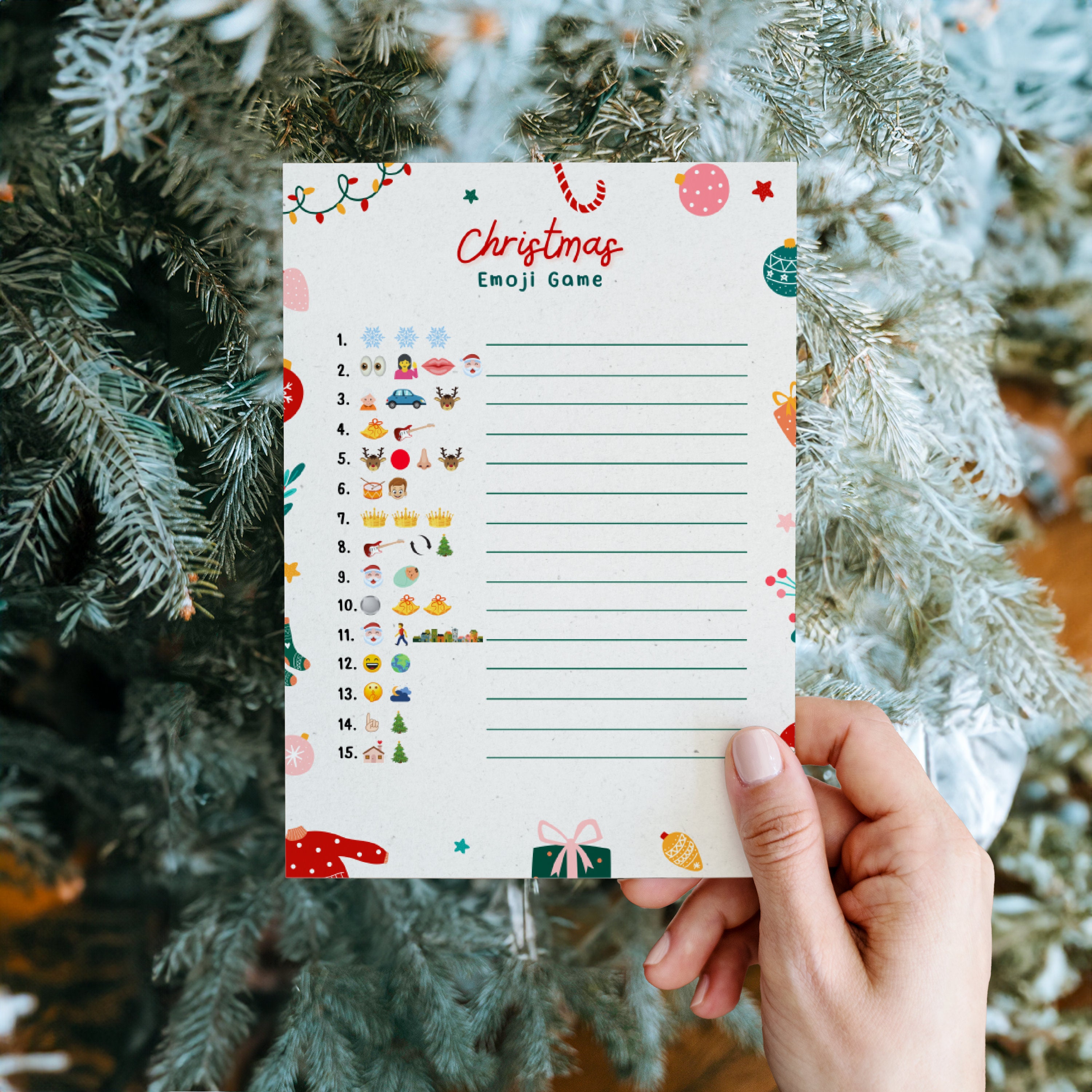 Christmas Emoji Pictionary, Emoji Pictionary Game, Fun Christmas Game ...