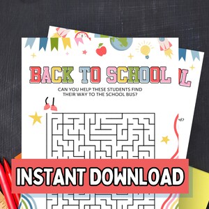 Back to School Maze Race Game, Back to School Game for Kids, Walk to ...