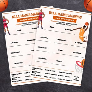 NCAA Mascot Game, March Madness Mascots, Mascot Matching, NCAA ...