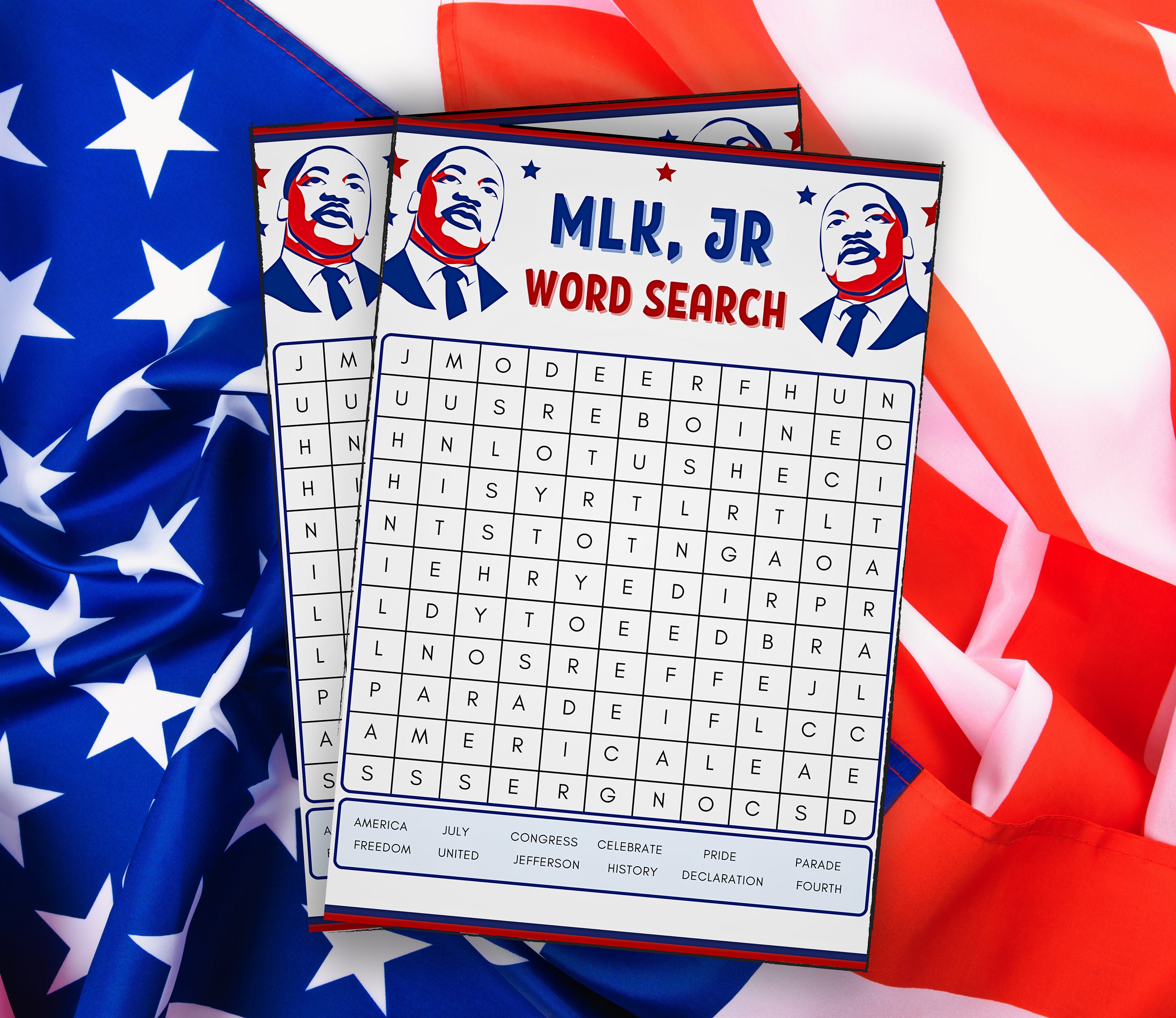 MLK Word Search Game, MLK, Martin Luther King Day, Custom Word Search ...