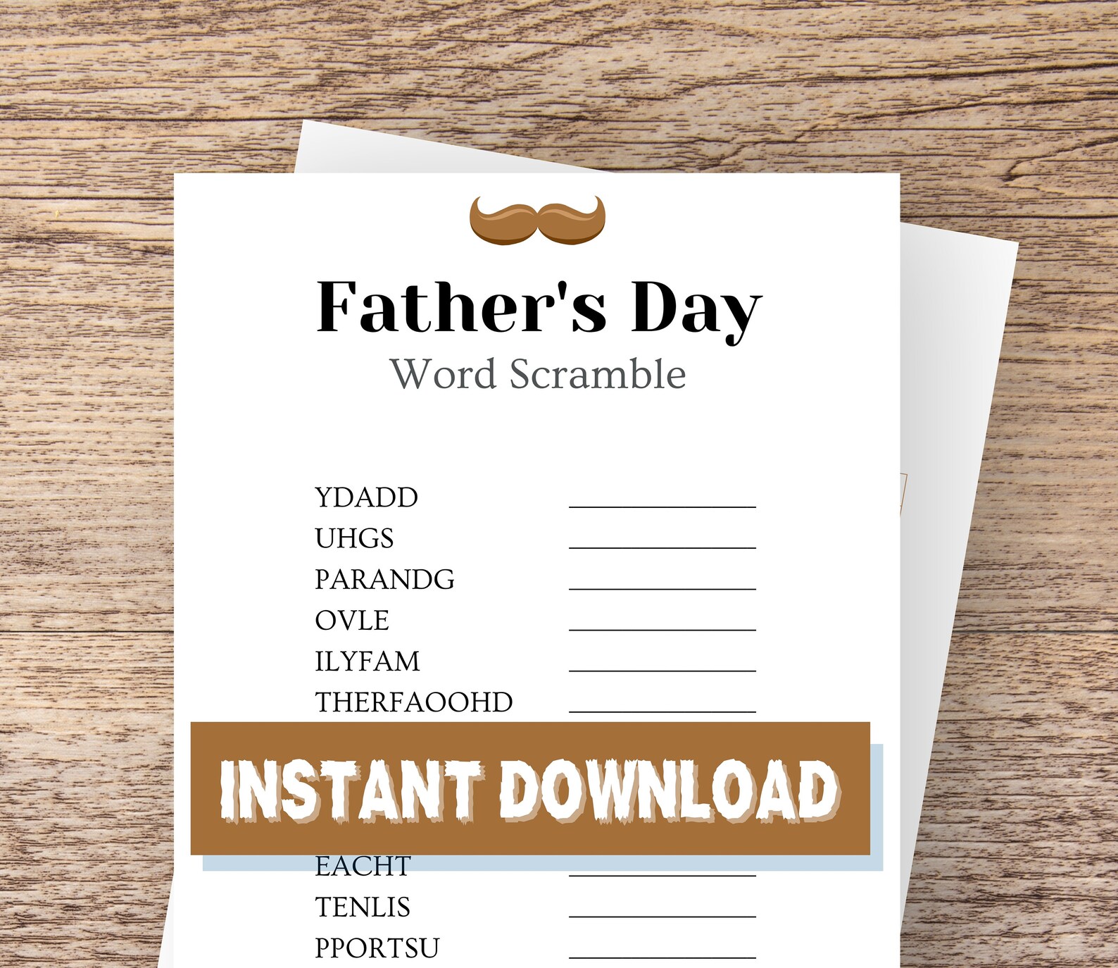 Fathers Day Word Scramble Game, Dad Printables, Games for Dads Day ...