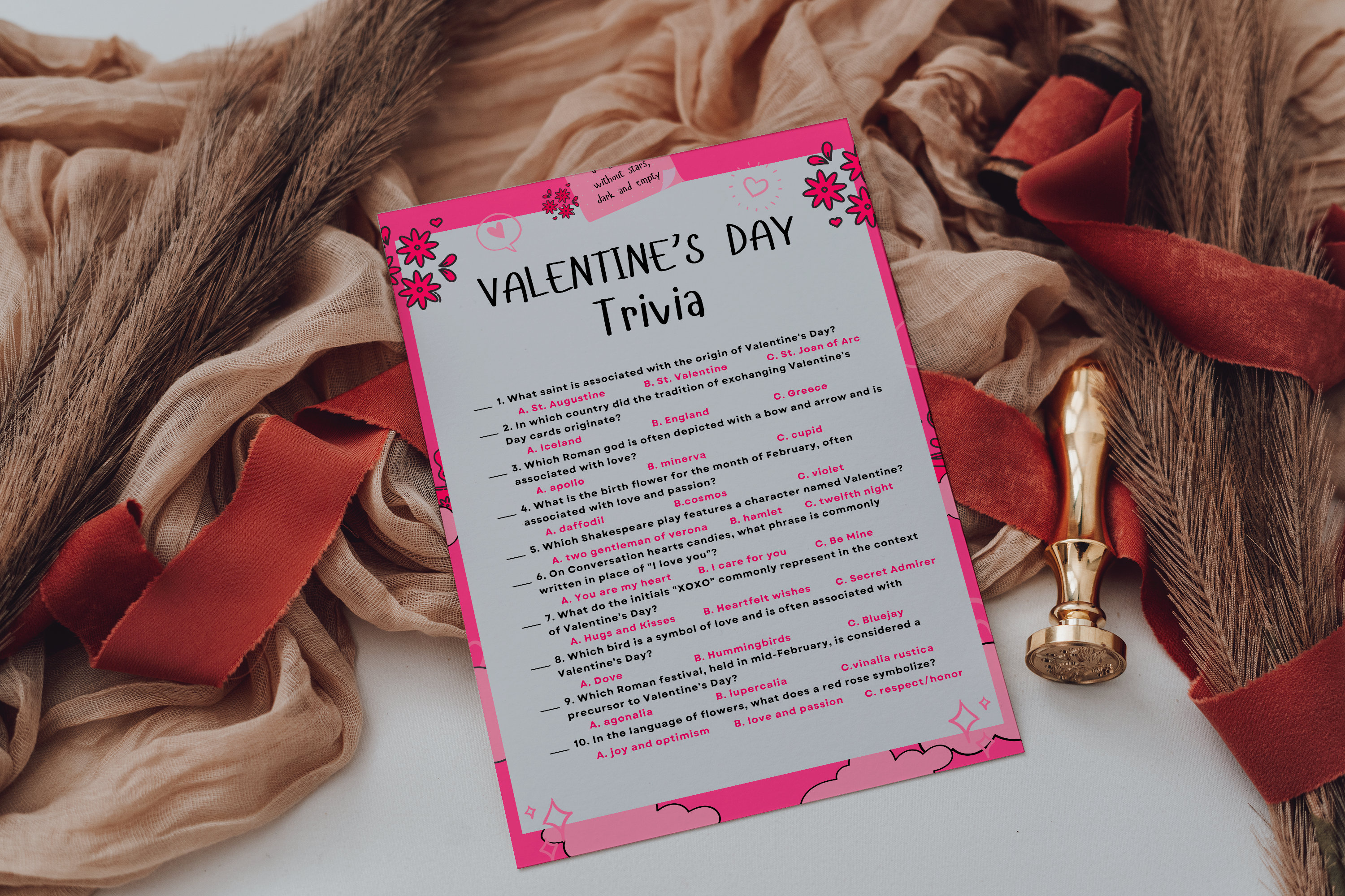 Valentines Trivia, Date Night Games, Galentines Games, Valentines Day ...
