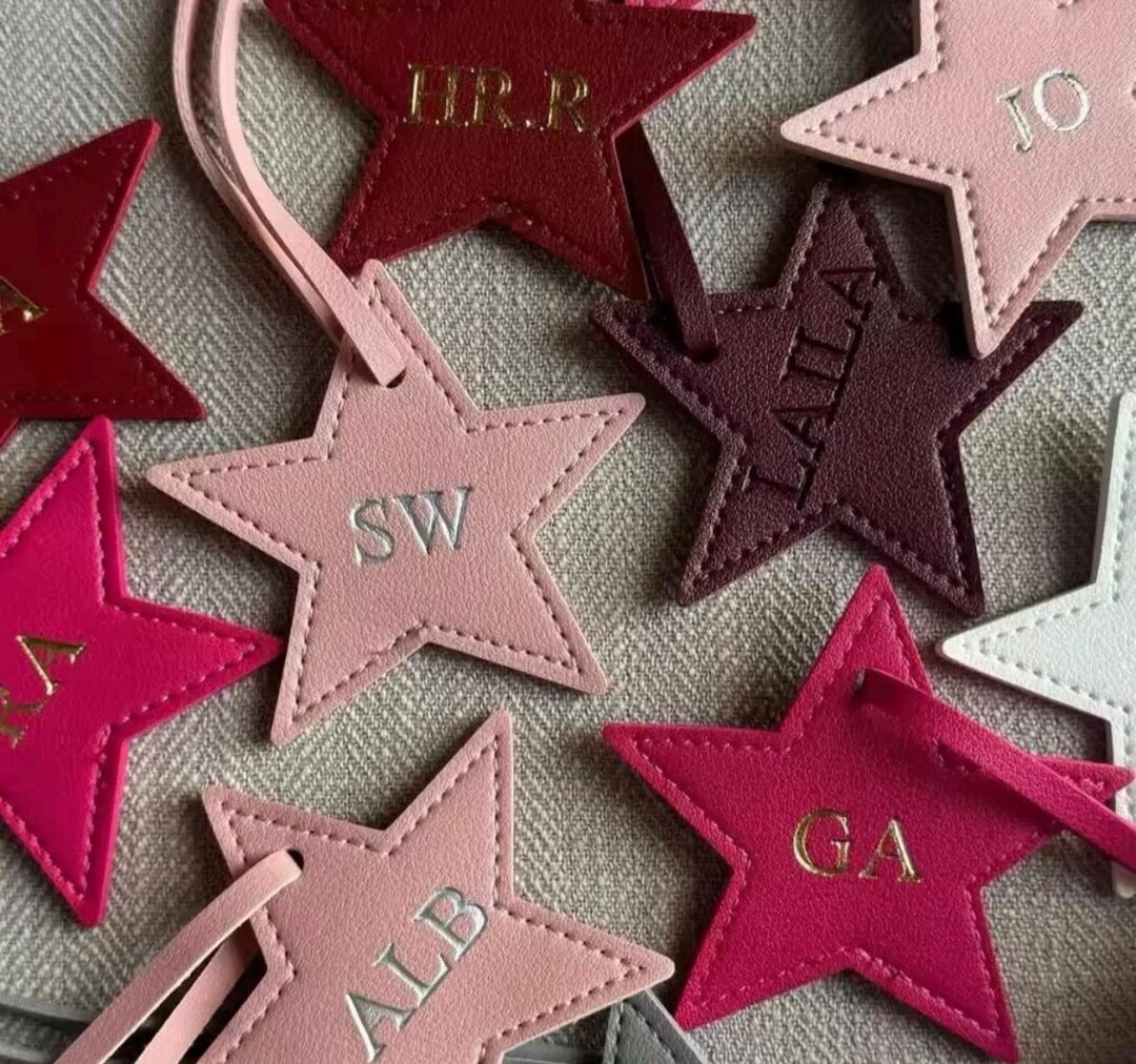 Custom Embossed Star Luggage Tag - Etsy