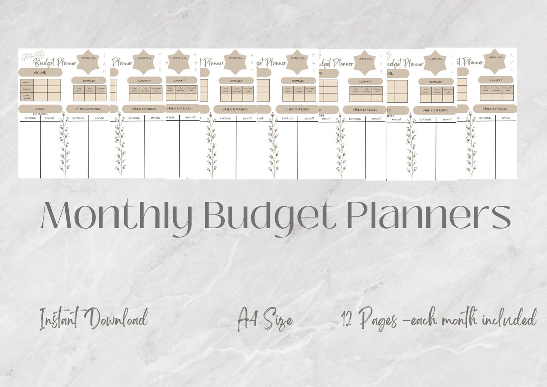 Budget Planner, Monthly Budget Planner, Printable Budget Planner ...
