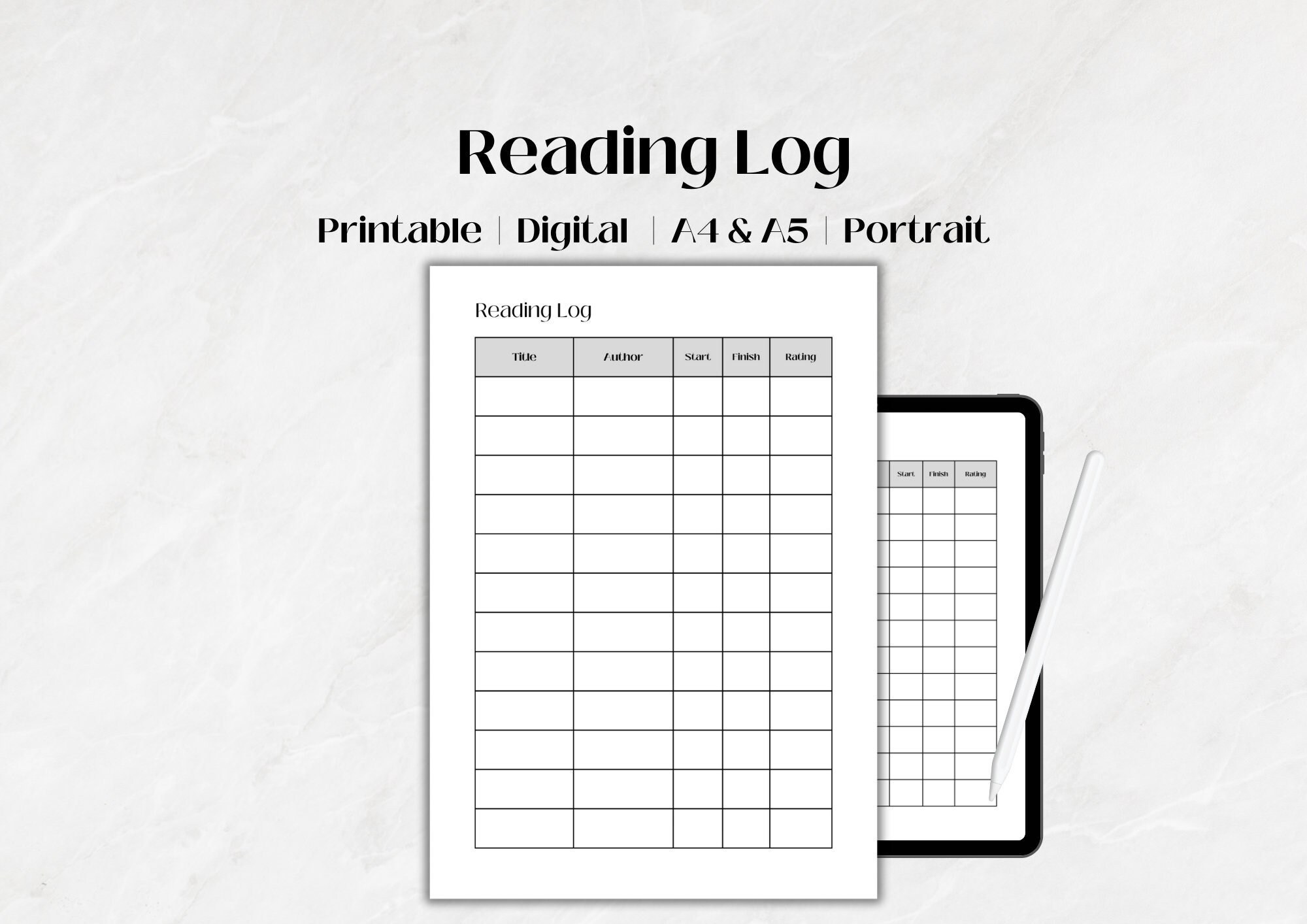 Reading Log Printable, Reading Record, Reading Tracker, Books I've Read ...