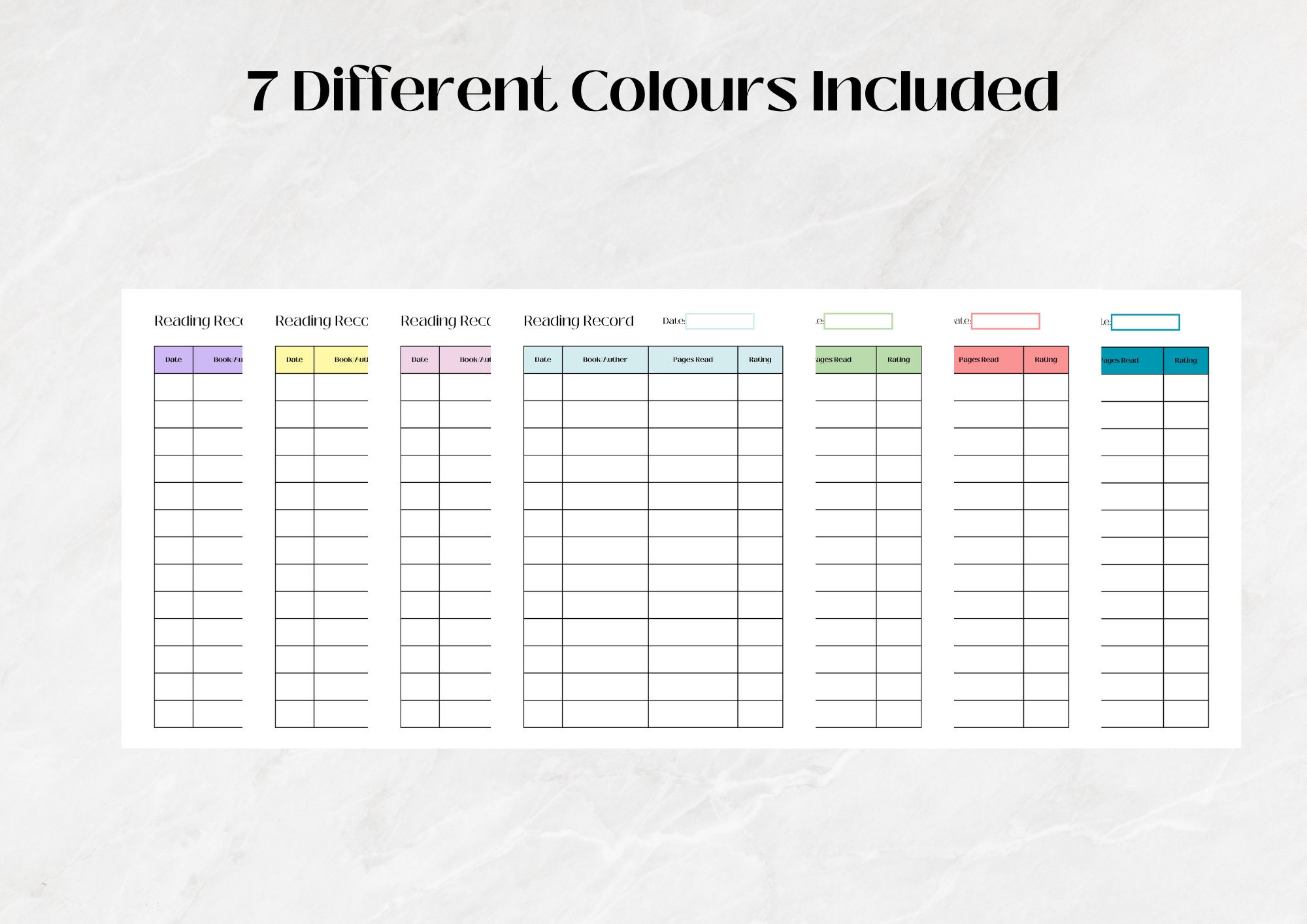 Children's Reading Record Printable, Reading Log, Book Tracker, Book ...