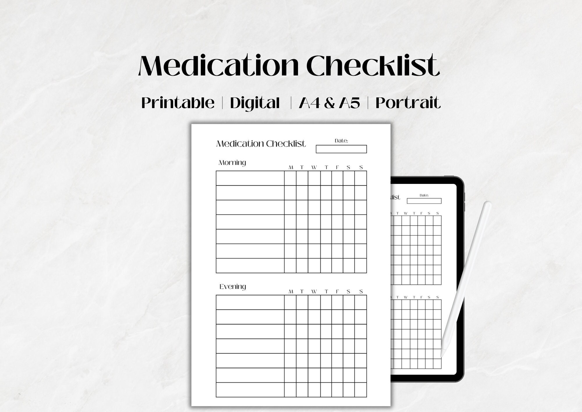 Medication Checklist, Medication Tracker Printable, Daily Medication ...