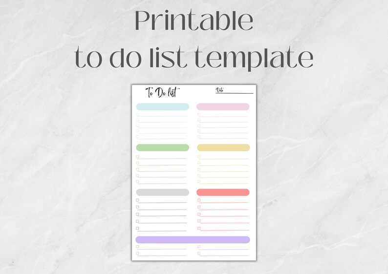 To Do List, to Do List Template, Blank to Do List, Printable ...